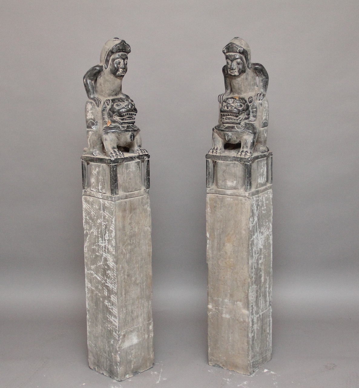 Pair medieval style figures | Martlesham Antiques
