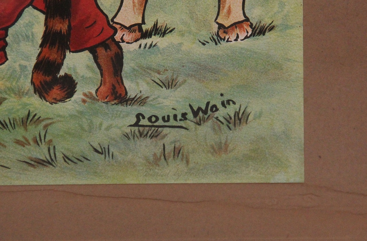 A set of four Louis Wain prints with the original frames | Martlesham ...