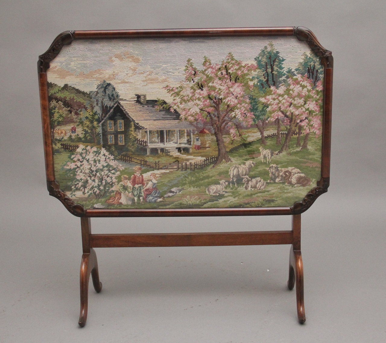 Mid 20th Century walnut fire screen table | Martlesham Antiques