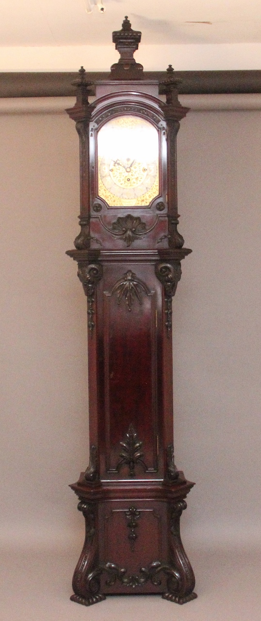 Early 20th Century carved mahogany long case clock by Maples & Co of ...